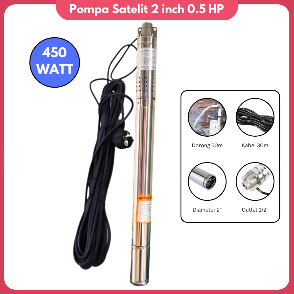Jual Pompa Satelit Sibel 2" Inch 55 meter Pompa Rendam Sumur Tanam ...