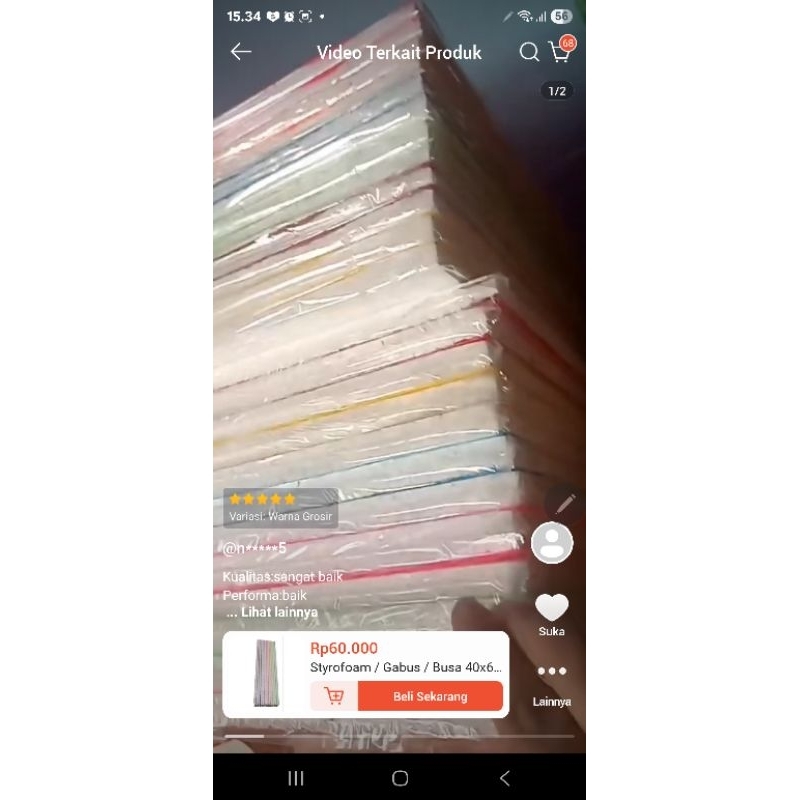 Jual Strofoam Styrofoam Gabus Busa Mix 6 Warna 12 Lembar | Shopee Indonesia
