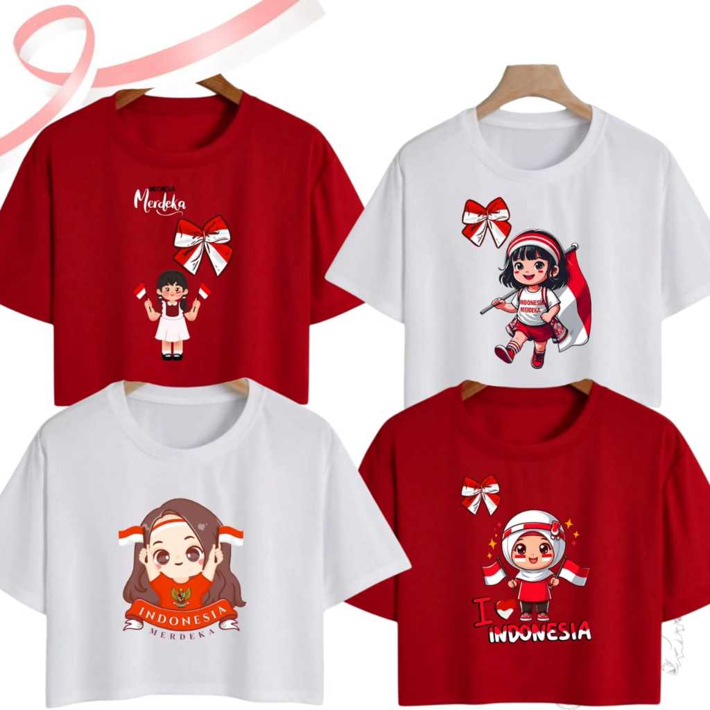 Jual K.O.I - CROP TOP HUT INDONESIA /KAOS CROP WANITA DEWASA HUT RI ...