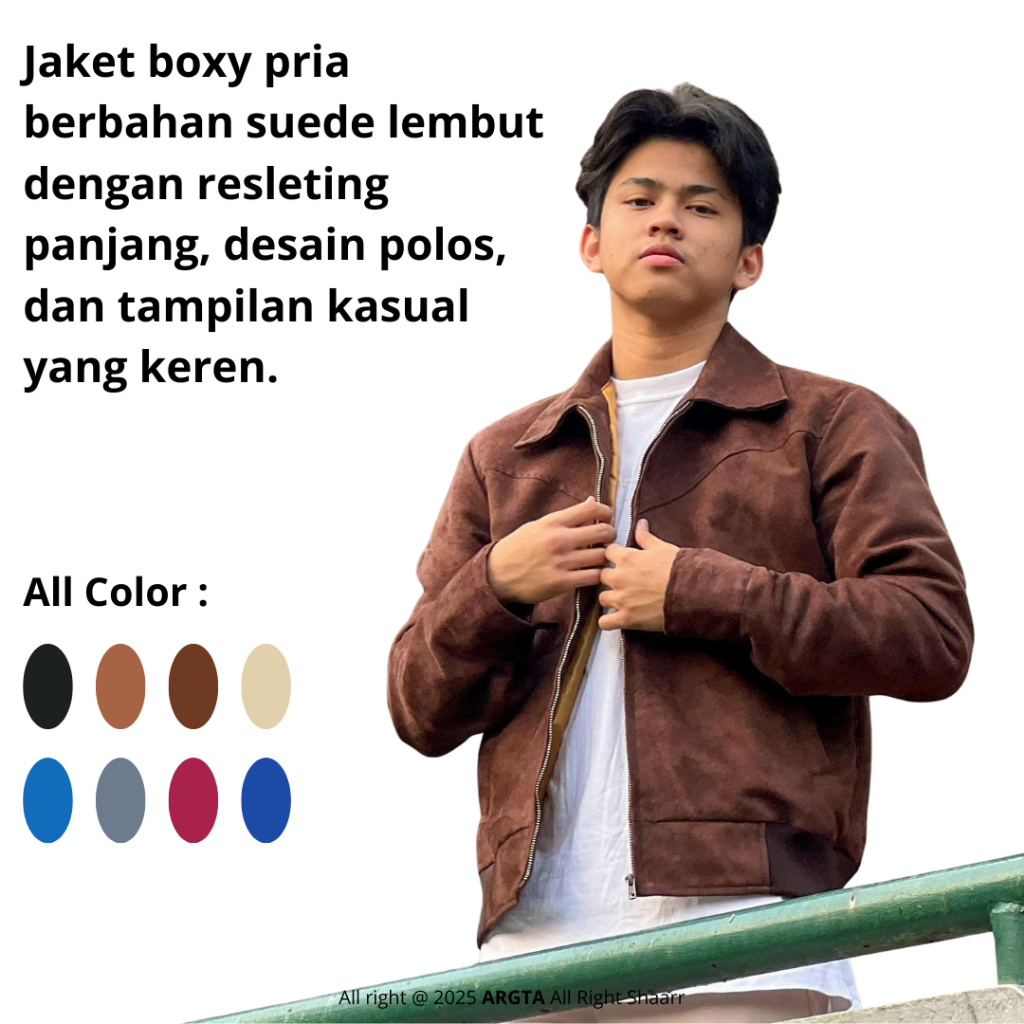 Jual Jaket Boxy Pria Suede Vintage Work Jacket Boxy Fit | Shopee Indonesia