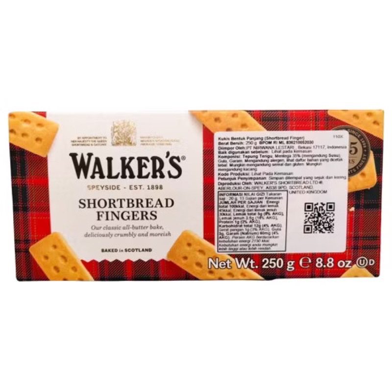 Jual Walker’s shortbread fingers 250 Gram | Shopee Indonesia