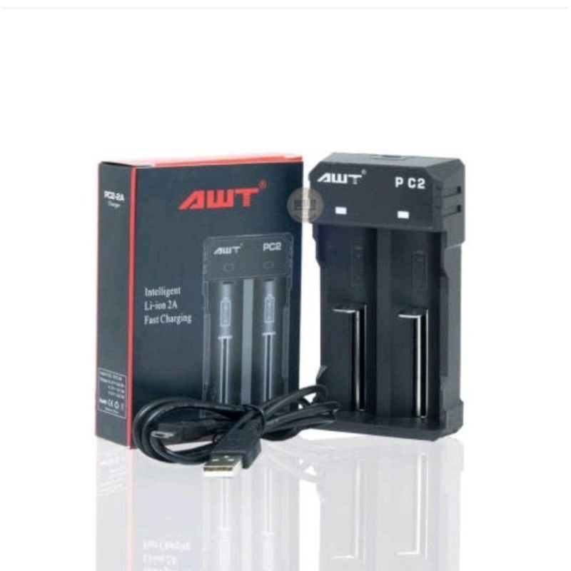 Jual CHARGER BATERAI AWT C2 2 SLOT / CHARGER BATERAI 18650 | Shopee ...