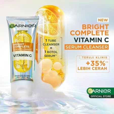 Jual Garnier Bright Complete Serum Cleanser 100ml | Shopee Indonesia