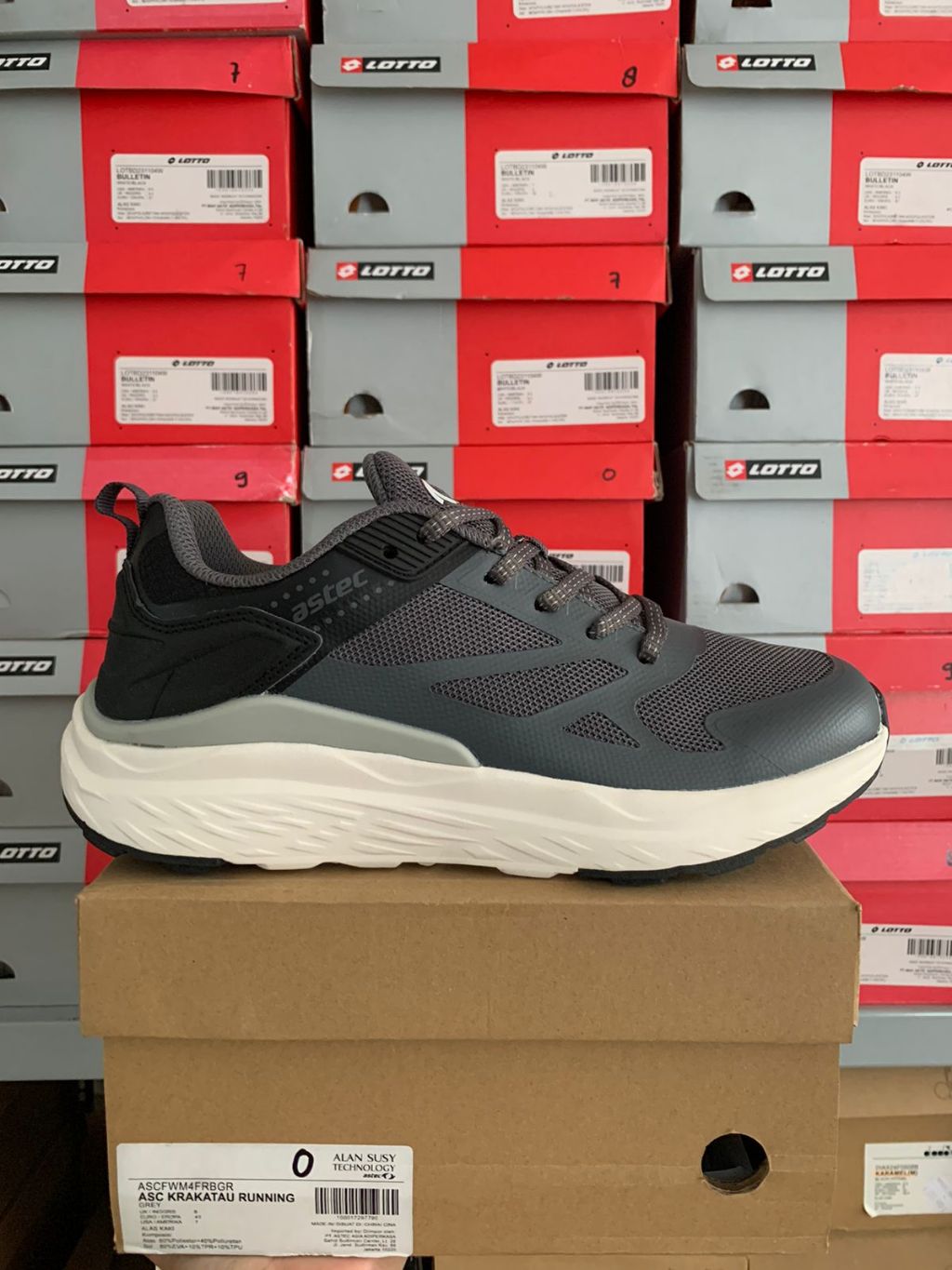 Jual Astec Krakatau Running Grey Men Shoes Original | Shopee Indonesia