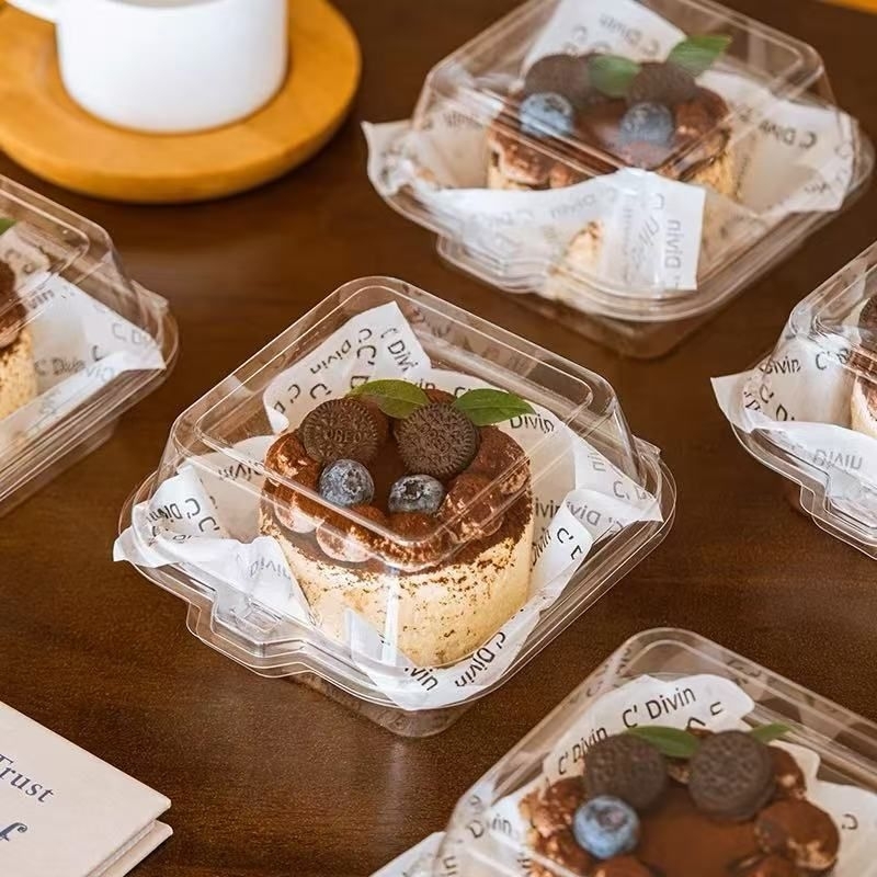 Jual 10 pcs box kue bento 10cm bening tebal / mika kue bento bening ...