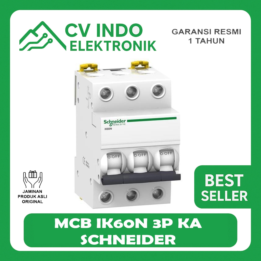 Jual MCB 3P Schneider 3 Phase IC60N 6A 10A 16A 20A 32A 40A 50A 63A | Shopee Indonesia