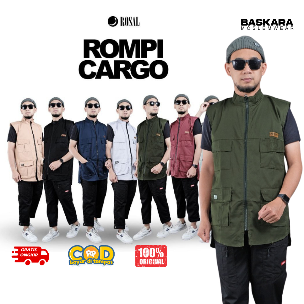 Jual Rompi Cargo Rosal Rompi Sholat Outwear Pria Muslim | Shopee Indonesia