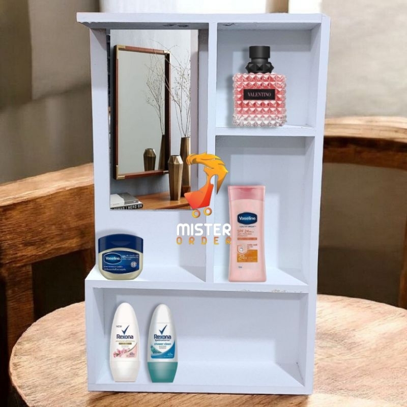 Jual Rak Kosmetik Gantung Kotak Minimalis 6040 Rak Make Up Rak Kaca ...