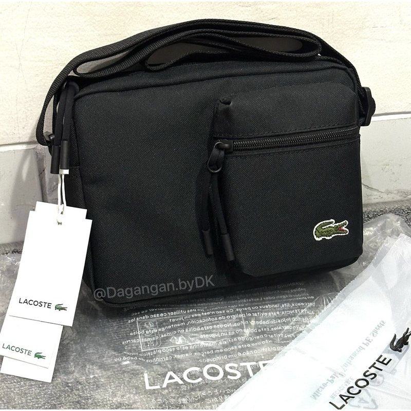 Jual Tas Lacoste Sling Bag Multifungsi Original 100% Full Hitam ...
