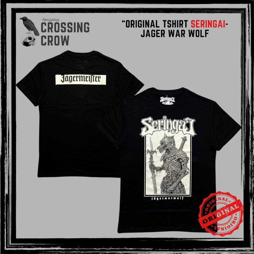 Jual KAOS SERINGAI ORIGINAL T SHIRT JAGER WAR WOLF | Shopee Indonesia