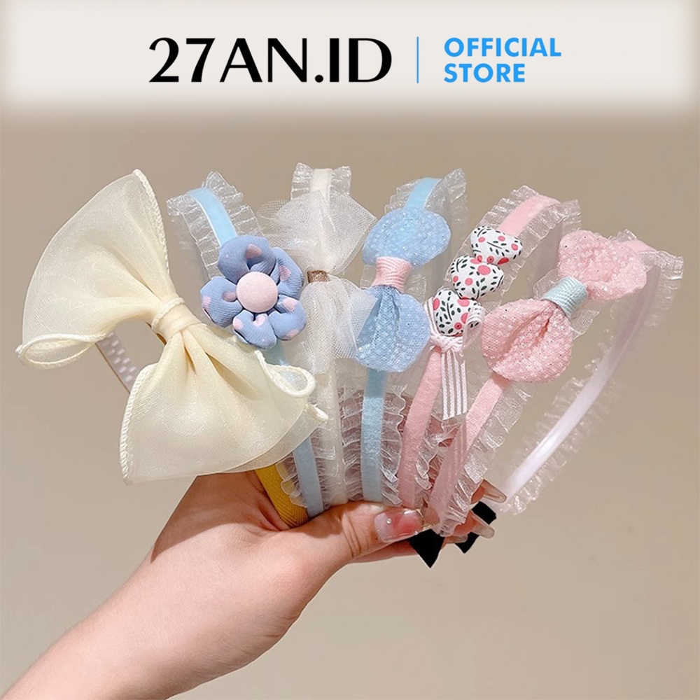 Jual (27AN.ID) Bando Anak Pita H918 Aksesories Rambut Mutiara Cantik ...