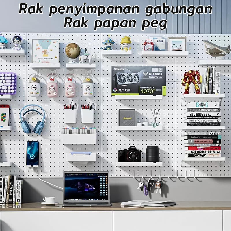 Jual Pegboard Hole Board Dinding/Papan Lubang/Rak Dekorasi Gantungan ...