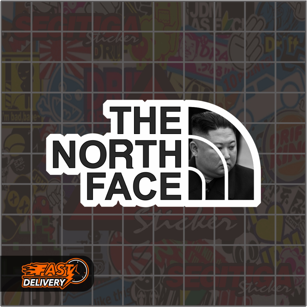 Jual Sticker Plesetan TNF The North Face Kim Jong Uun Ukuran 7 x 3.5 Cm ...