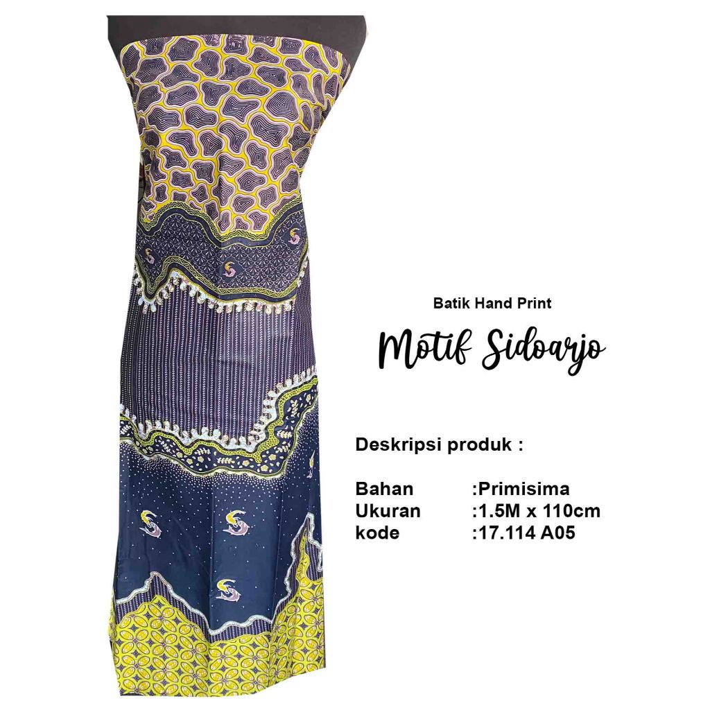 Jual batik handprint primisima dilapisi glossy - motif udang bandeng ...