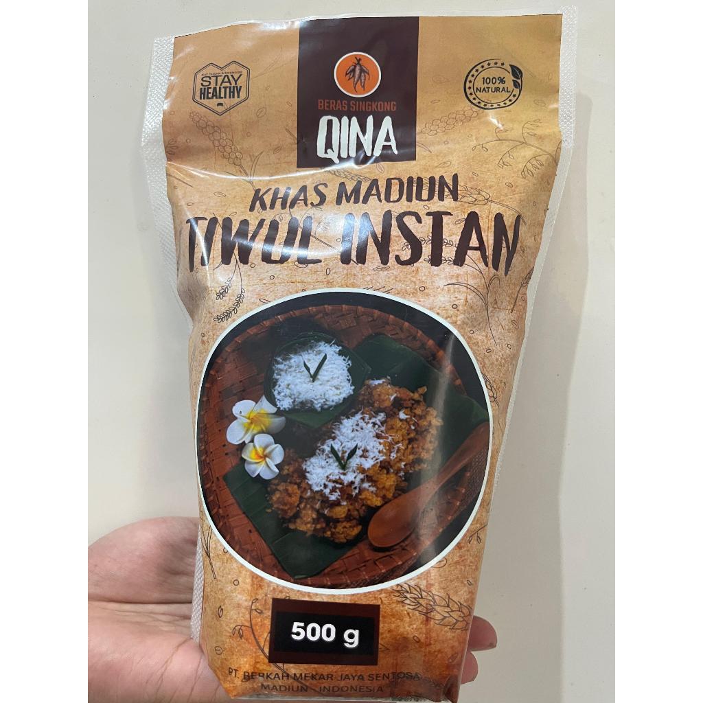 Jual Beras Tiwul Instan Qina Tiwul Makanan Tradisional 500 Gram ...