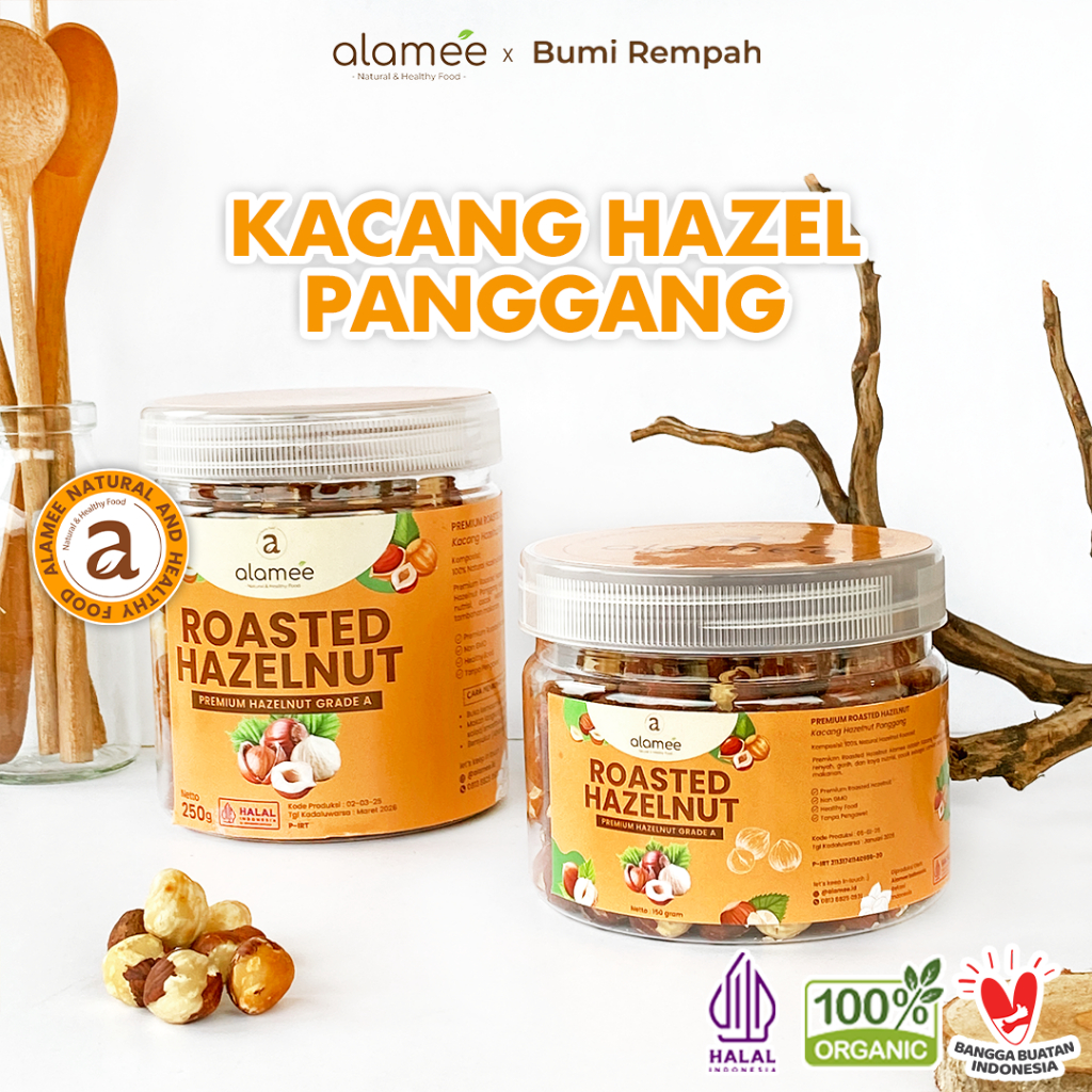 Jual ALAMEE Kacang Hazelnut Panggang Hazelnut Roasted Cemilan Sehat ...