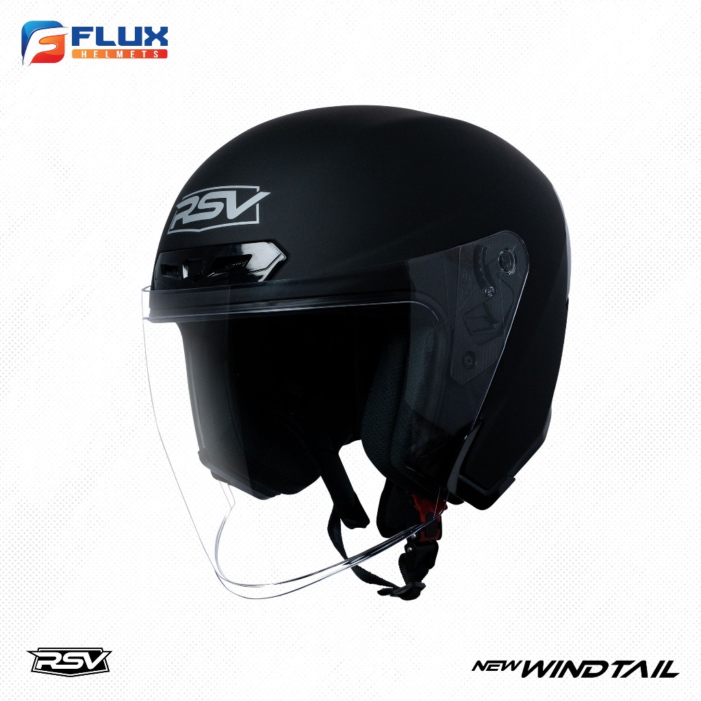 Jual [ORIGINAL RSV] Helm RSV New Windtail Black Doff Matte - Helm Half ...