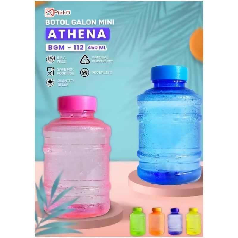 Jual BOTOL AIR GALAON MINI ATHENA PIKKO 450ML / BOTOL MINUM GALON MINI ...