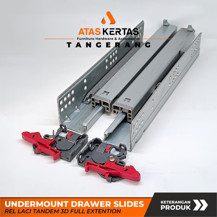 Jual rel laci - undermount slide full extension slow motion - rel ...