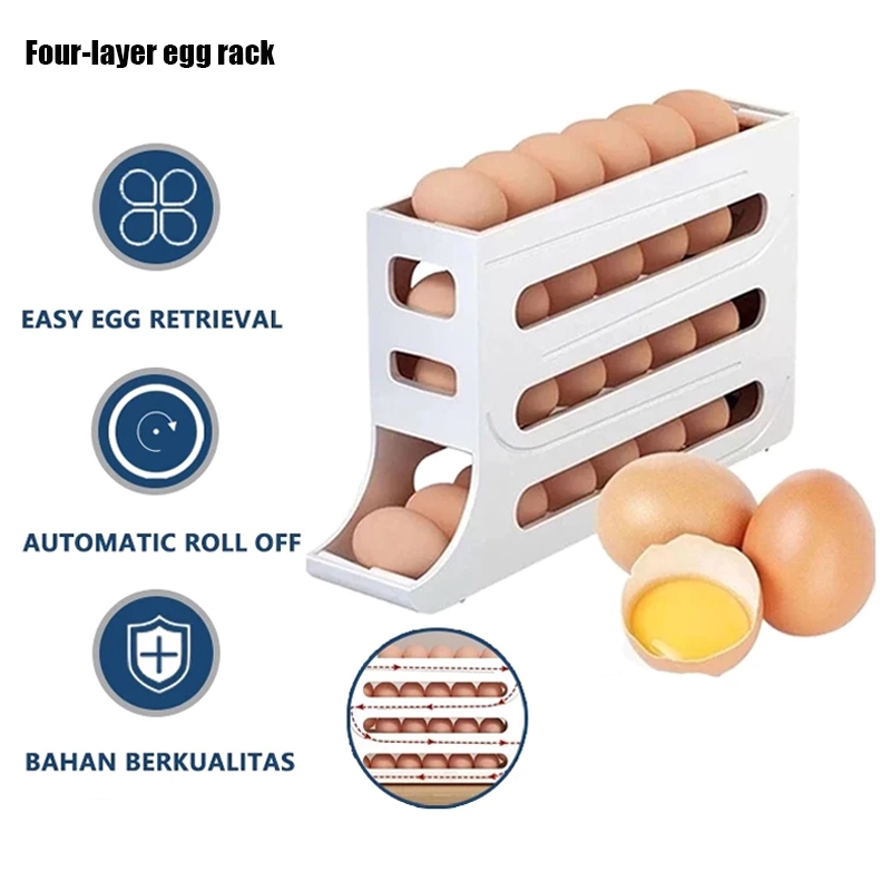 Jual EM Rak Penyimpanan Telur Praktis 4 Tingkat Box Telur Minimalis ...