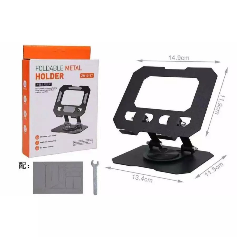 Jual Stand Holder HP Tablet Metal Rotasi 360 ZM-0117 Dudukan Ponsel ...