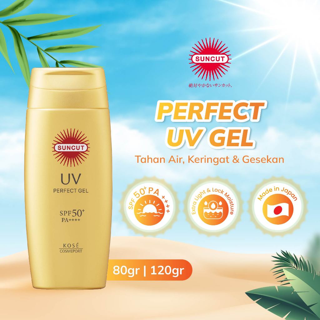 Jual KOSE SUNCUT UV Perfect Gel SPF50+ PA++++ (Sunscreen Gel) | Shopee Indonesia