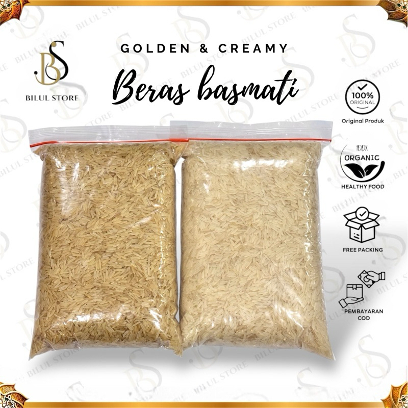 Jual Beras Basmati India 1kg – Golden Sella / Creamy Sella – Nasi Kebuli Biryani Premium ...