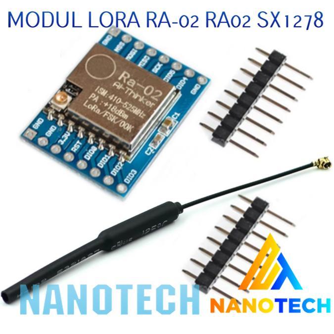 Jual MODUL LORA RA-02 RA02 SX1278 WIRELESS 433MHZ SPI INCLUDE ANTENNA ...