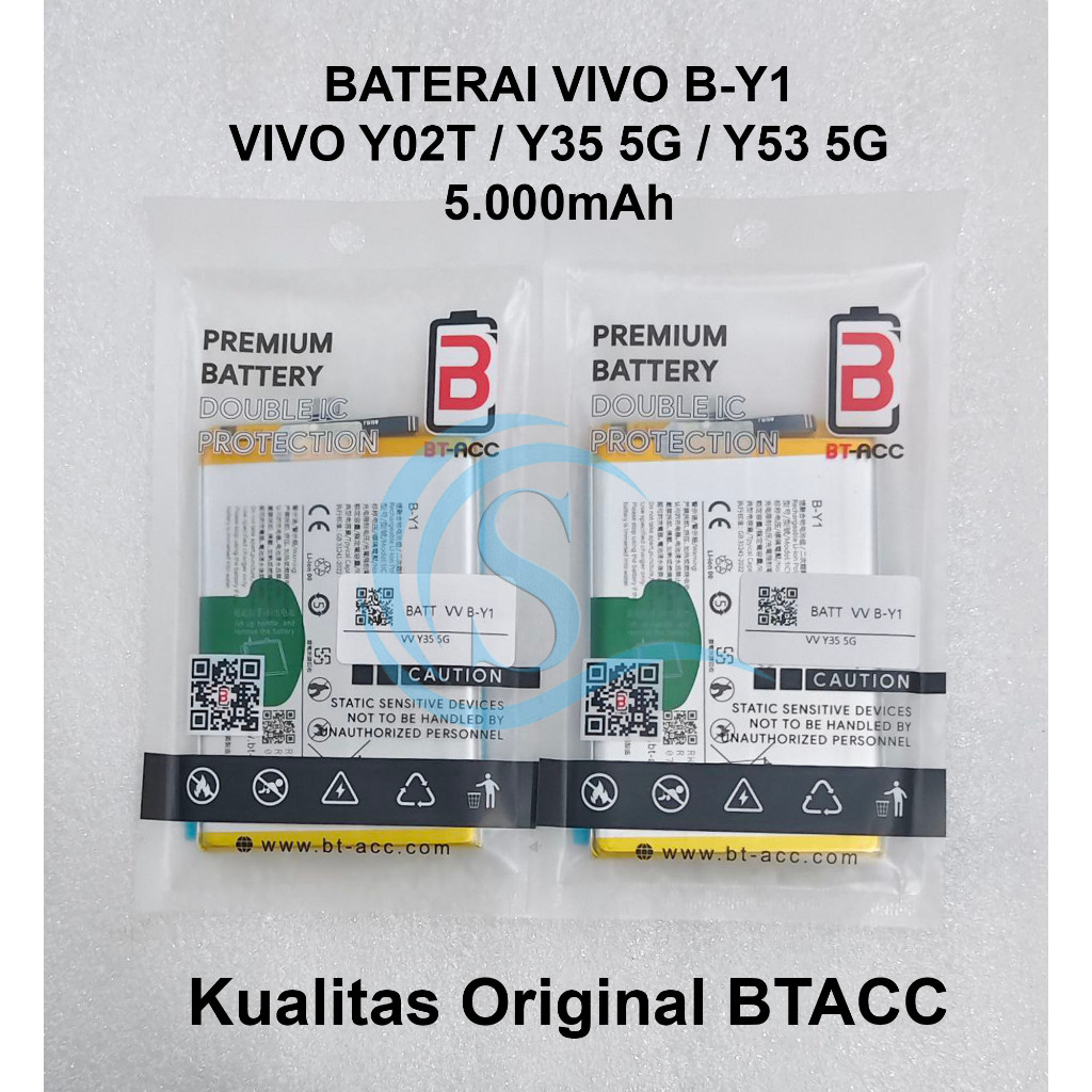 Jual Baterai VIVO Y02T / Y35 5G / Y53 5G 5.000mAh B-Y1 Premium BT-ACC ...