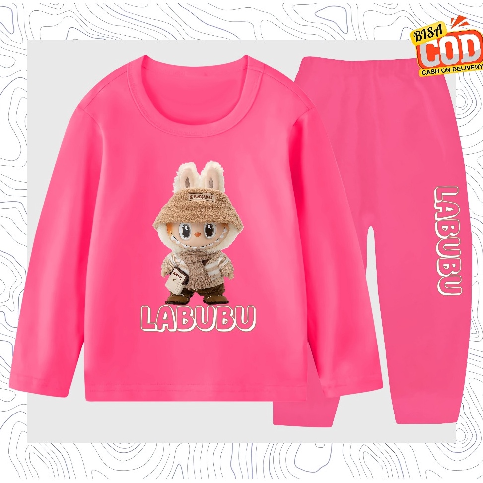 Jual KODE C63Z Piyama Baju Tidur Labubu Labu Setelan Anak Perempuan ...