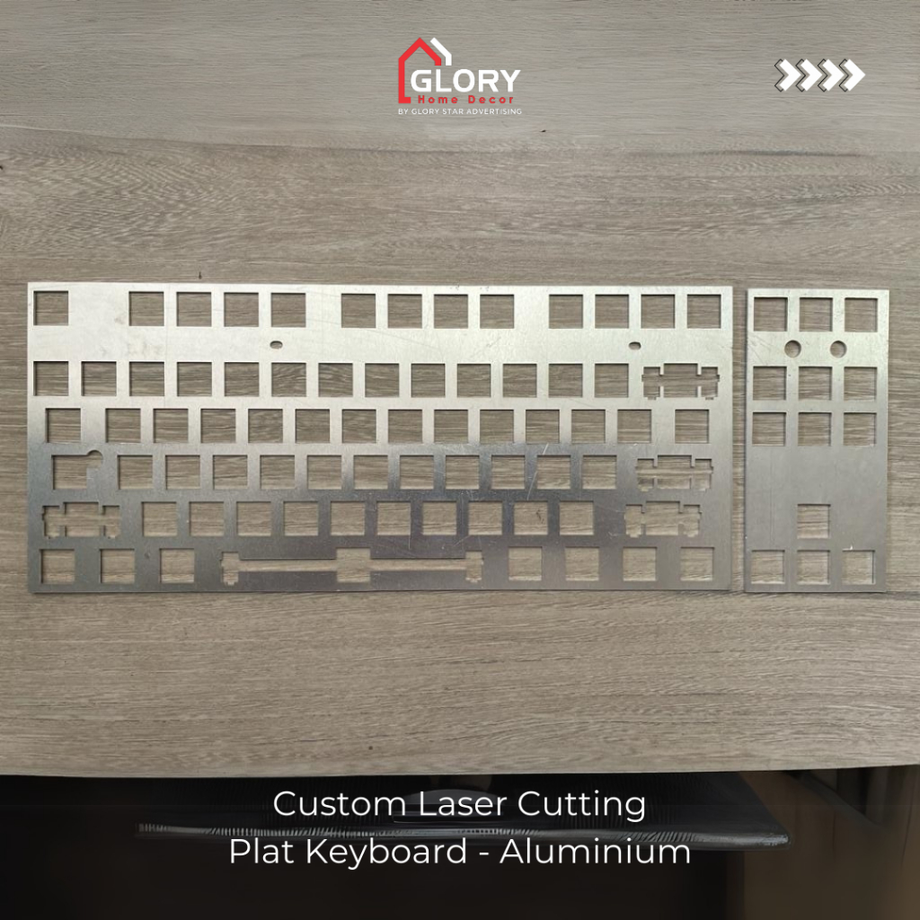 Jual Mechanical Keyboard Plate Aluminium Custom Laser Cutting / Plat ...