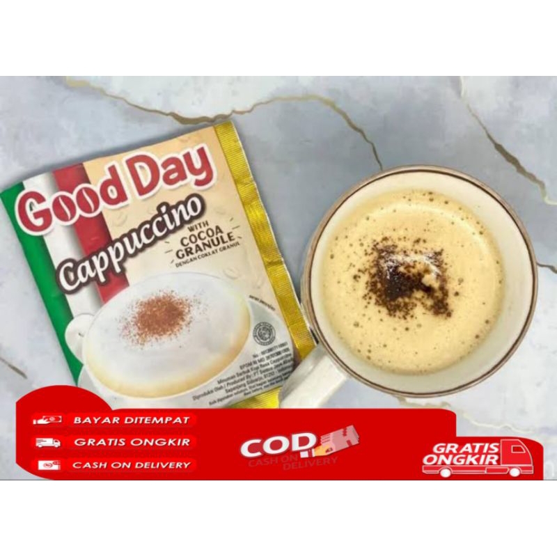 Jual Kopi Good Day Cappuccino 25 gr 1 renceng isi (10) | Shopee Indonesia