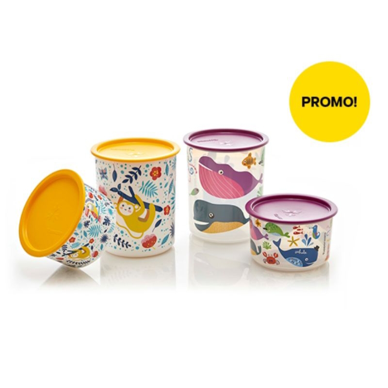 Jual Nature canister tupperware / toples motif tupperware (produk tanpa ...