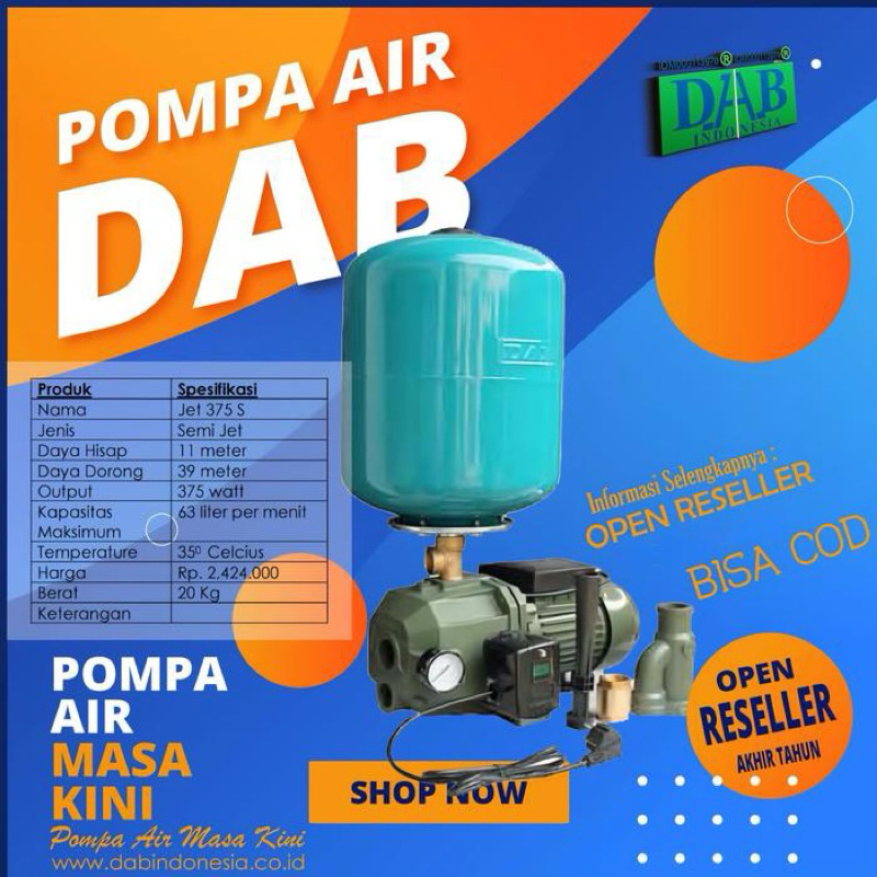 Jual Pompa Air JET PUMP OTOMATIS DAB TIPE DP-370 S | Shopee Indonesia