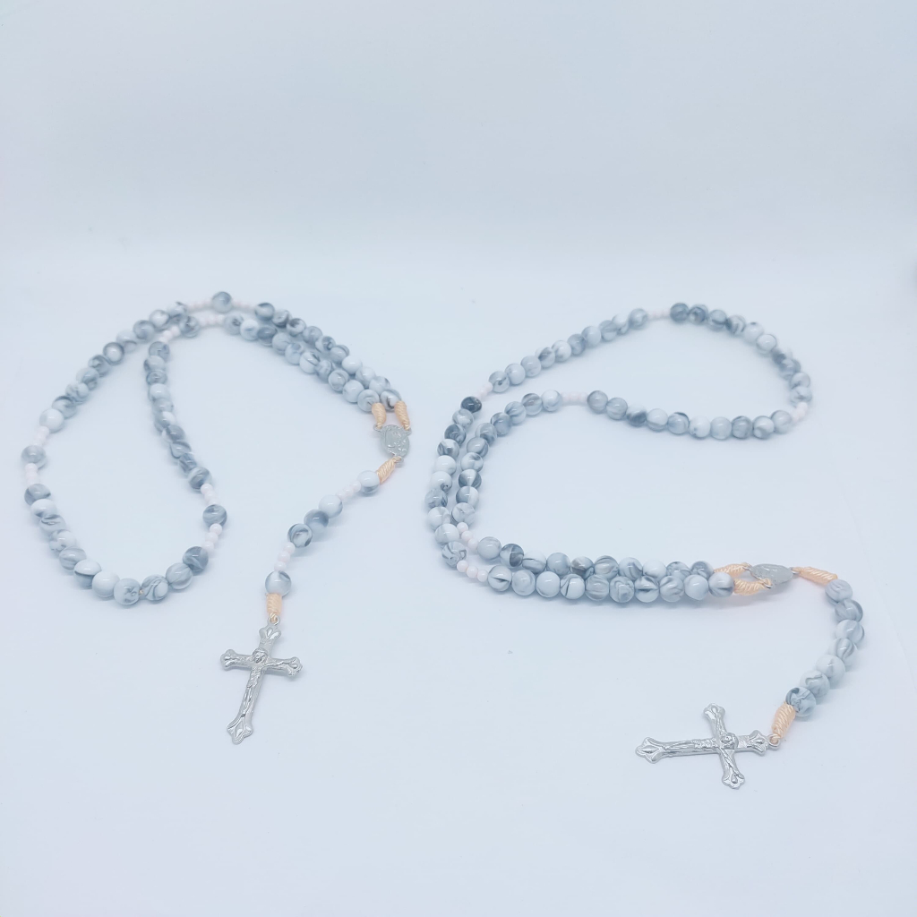 Jual Paket Doa Katolik | Rosario 77 Bapa Kami Marmer Putih + Rosario Harian | Hadiah Rohani ...