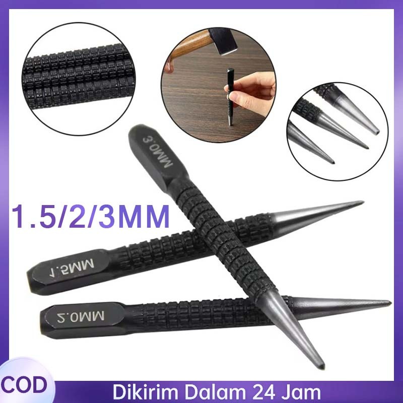 Jual COD Penanda Titik Mata Bor Penanda Bor 1.5mm/2mm/3mm Punch Metal ...