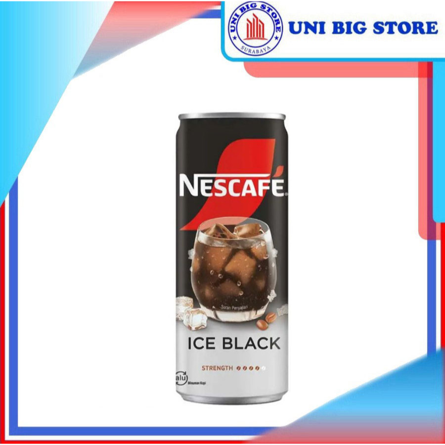 Jual NESCAFE Ice Black Coffee Drink Can Kopi Hitam 220 ml Kaleng ...