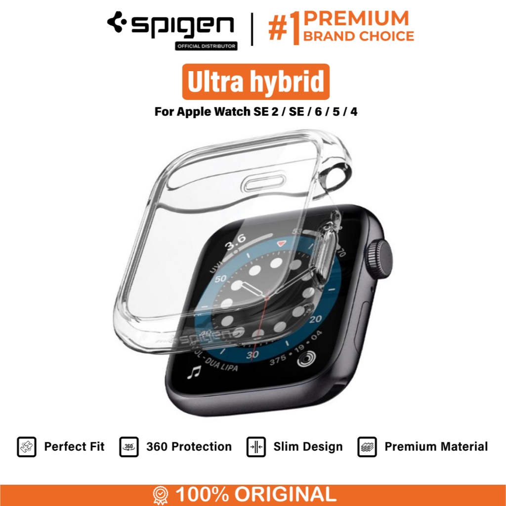 Jual Case Apple Watch SE 2 6/5/4 44/40mm Spigen Ultra Hybrid Clear ...
