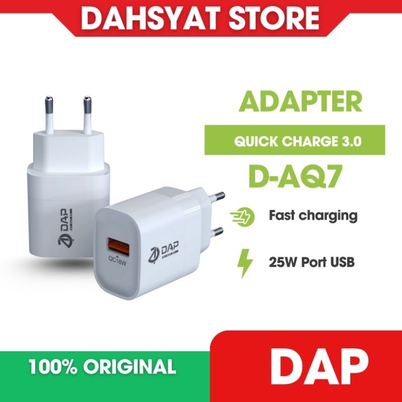 Jual DAP Adaptor Travel Charger 25W Output Port USB Bergaransi Resmi ...