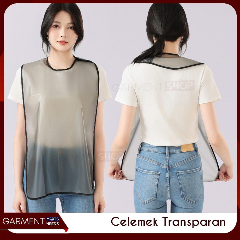 Jual Apron Anti Air Minyak Celemek Masak Waterproof PVC Transparan ...