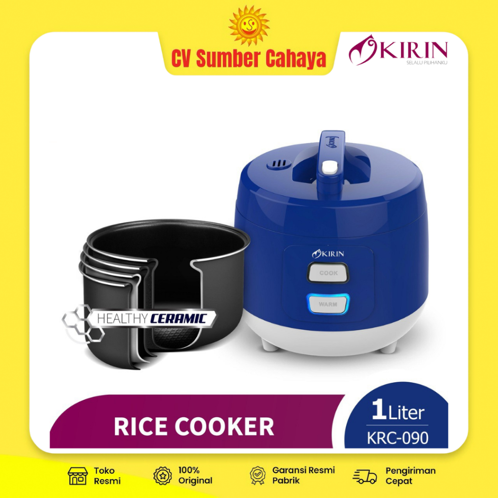 Jual Kirin Rice Cooker / Magicom 1 Liter Ceramic Coating KRC-090 (Blue) KRC 090 KRC090 | Shopee ...