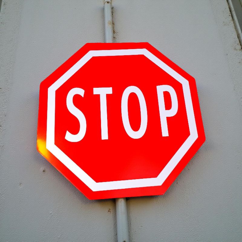 Jual RAMBU SCHOTLITE PERINTAH STOP MATERIAL ACP 3M & ALUMUNIUM 0.8mm ...