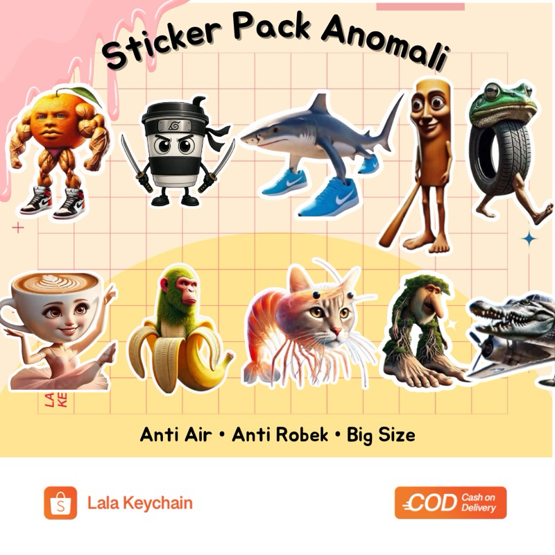 Jual STICKER PACK ANOMALI BRAINROT ISI 30PCS | Shopee Indonesia