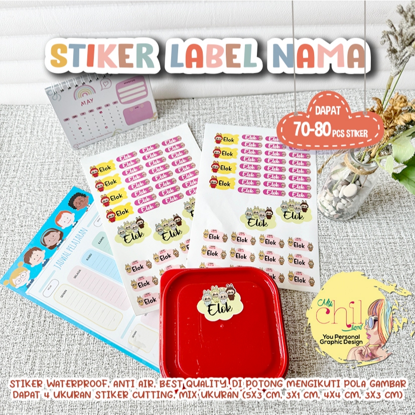 Jual STIKER NAMA LUCU (PART 5 = SN 201-250) CUSTOM NAMA WATERPROOF ISI ...