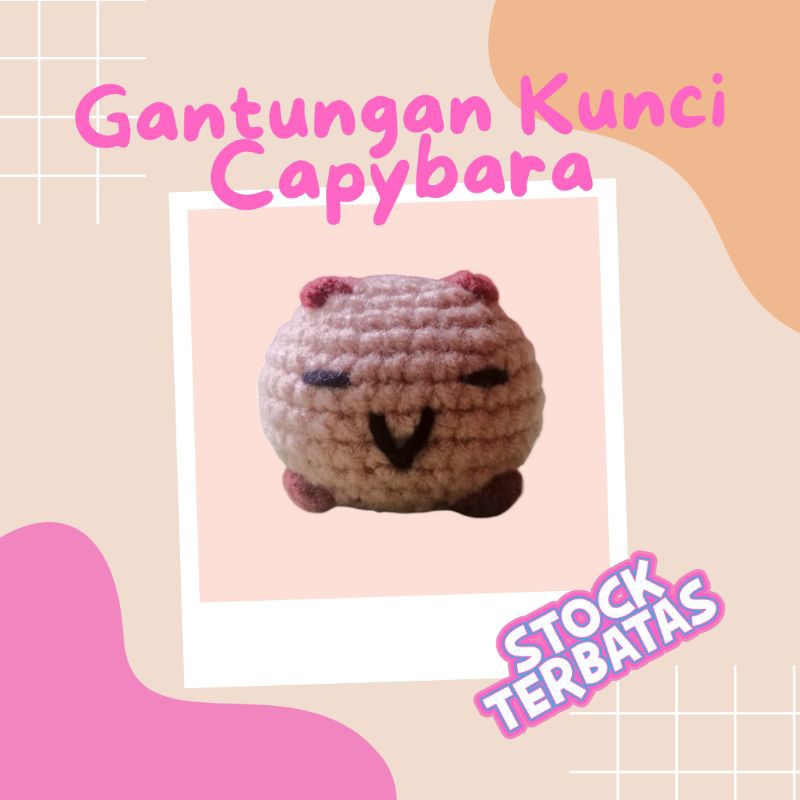 Jual Gantungan Kunci Rajut Capybara – Keychain Amigurumi Handmade Lucu ...