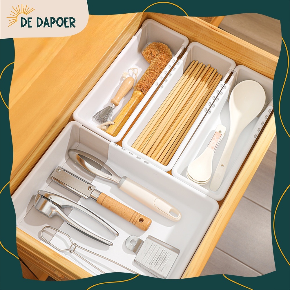 Jual Organizer Sekat Laci Tarik Sendok Sumpit Box Storage Drawer ...