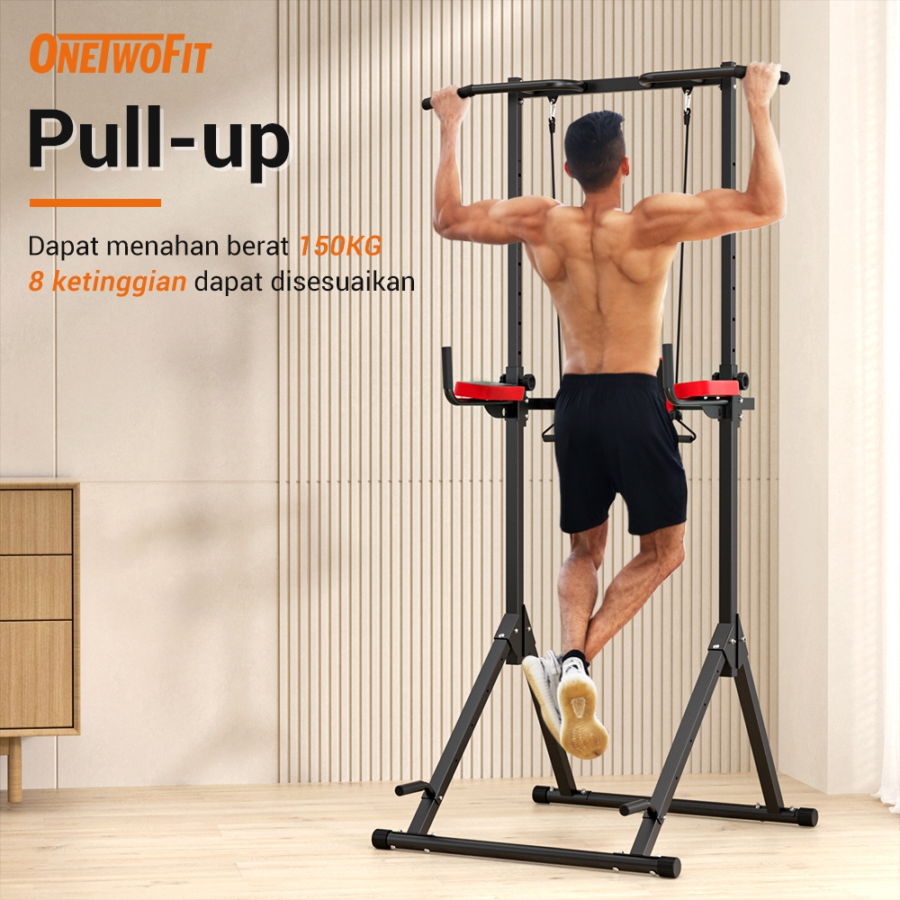 Jual OneTwoFit Baru Multi-Function Adjustable Chin Up Bar Power tower ...