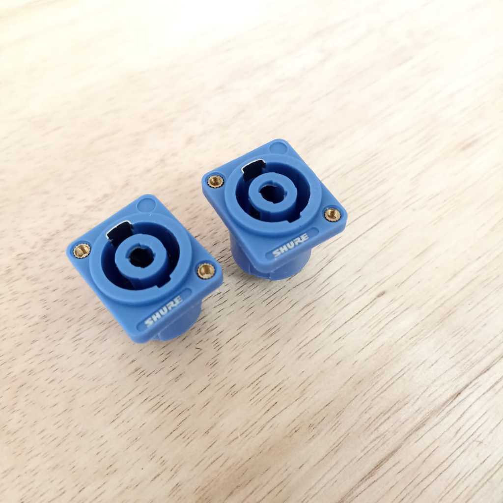 Jual Socket Spikon SHURE / Socket Speakon Soundmax biru dan orange ...