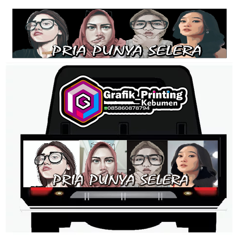 Jual Sticker mobil pickup Pintu Belakang Pick Up L300, Mega Carry ...