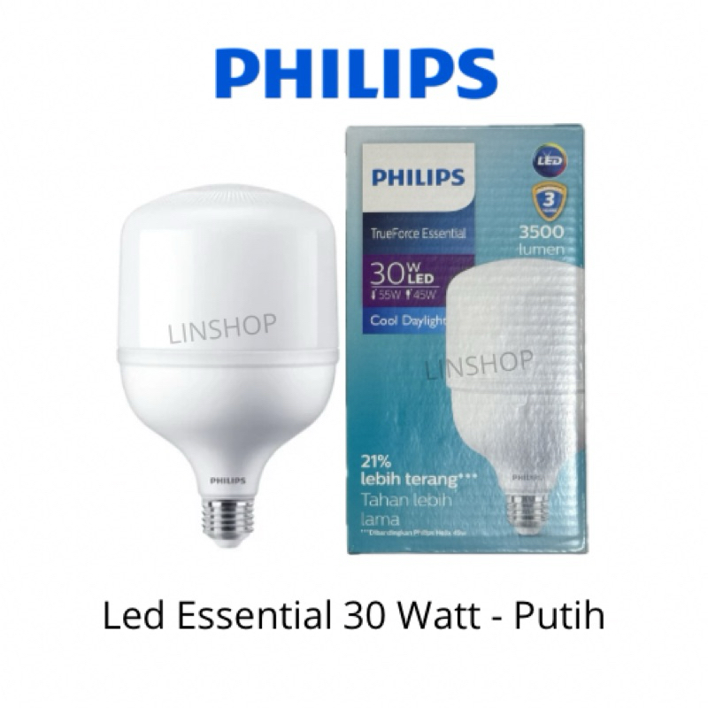 Jual PHILIPS LED ESSENTIAL 30W 30 WATT LED PHILIPS TRUEFORCE ESSENTIAL 30 W 30WATT PHILIPS PUTIH ...